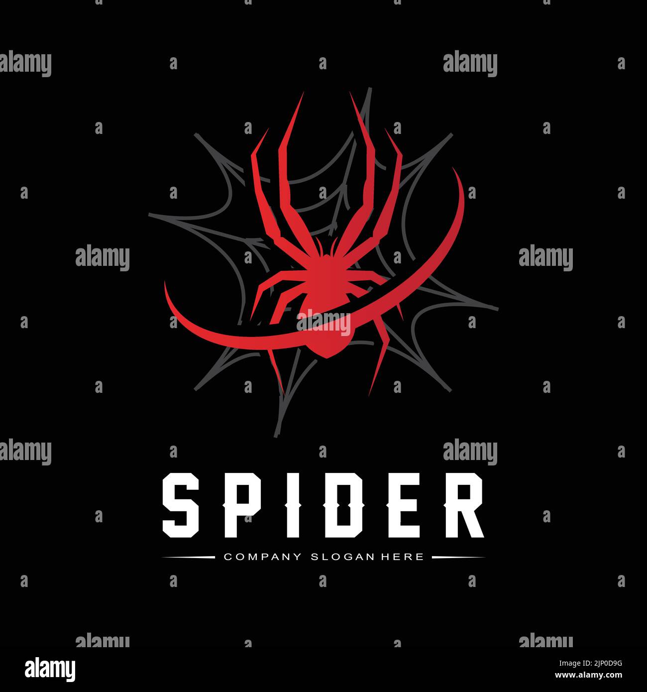 Spider and Cobweb Logo Vector Icons,animals making nests,for Halloween ...