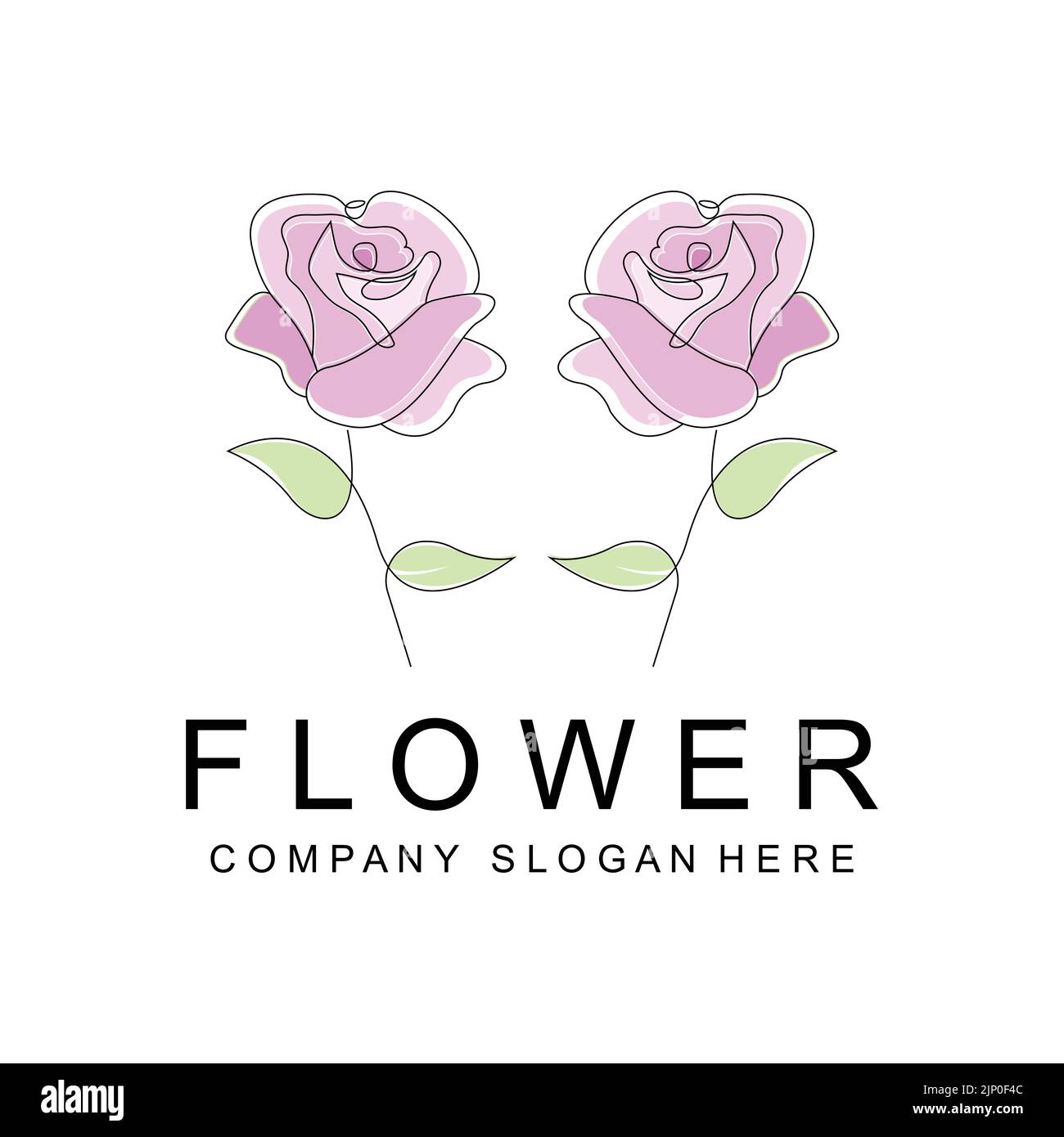Floral logo hi-res stock photography and images - Alamy