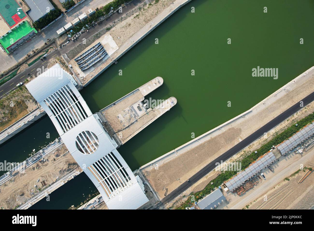 HANGZHOU, CHINA - AUGUST 14, 2022 - An aerial view of the Hangzhou ...