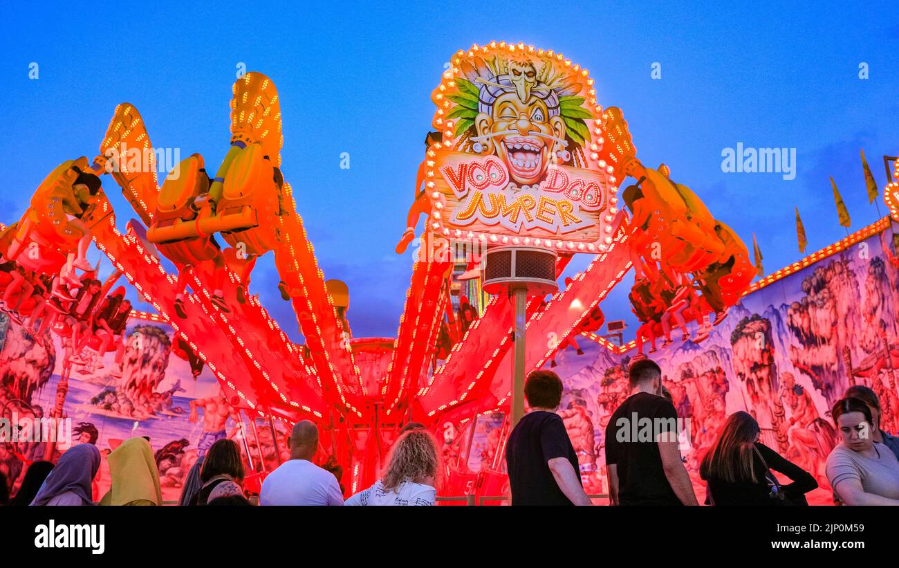 Herne, NRW, Germany. 14th Aug, 2022. The VooDoo Jumper rides proves ...