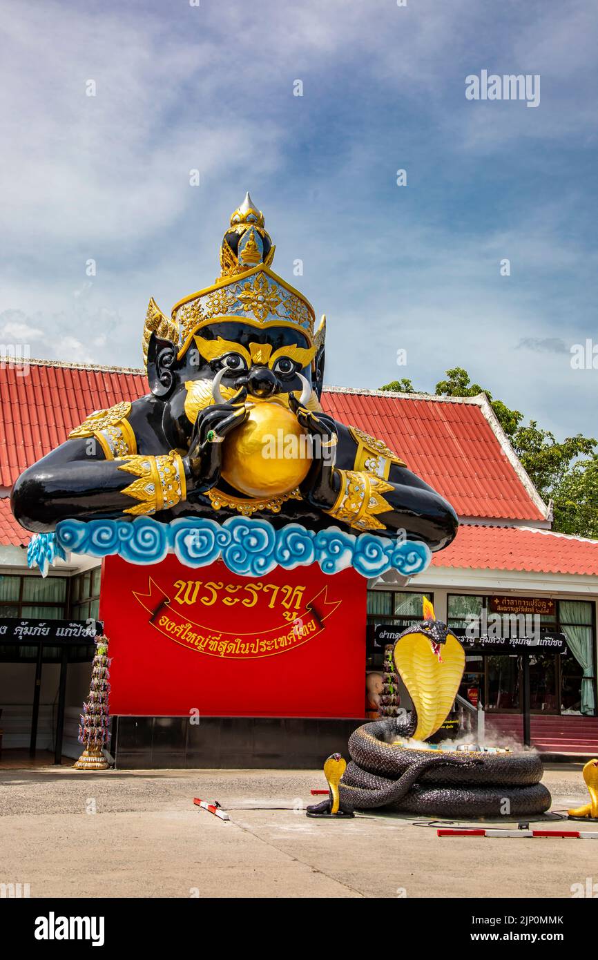 Chachoengsao Thailand 9th Jun 2022: the statue of Phra Rahu in Wat ...