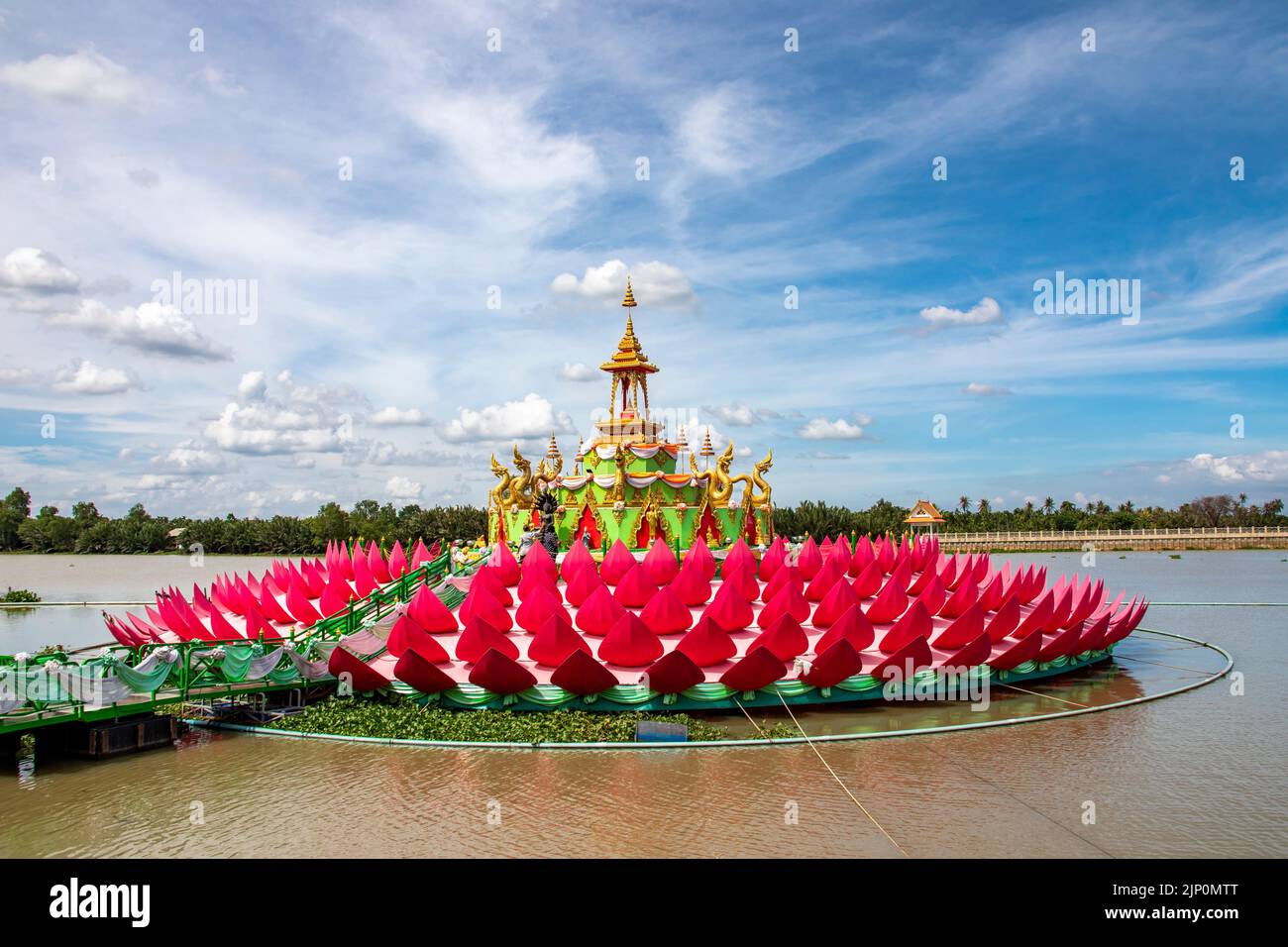 Chachoengsao Thailand 9th Jun 2022: the floating lotus shrine in Wat ...