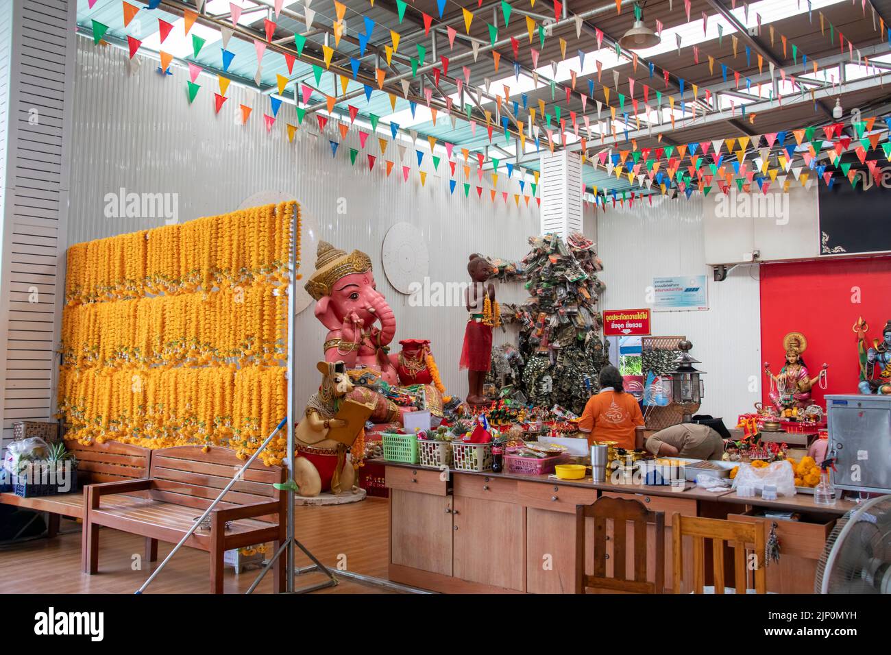 Chachoengsao Thailand 9th Jun 2022: the status of bright pink Ganesha ...