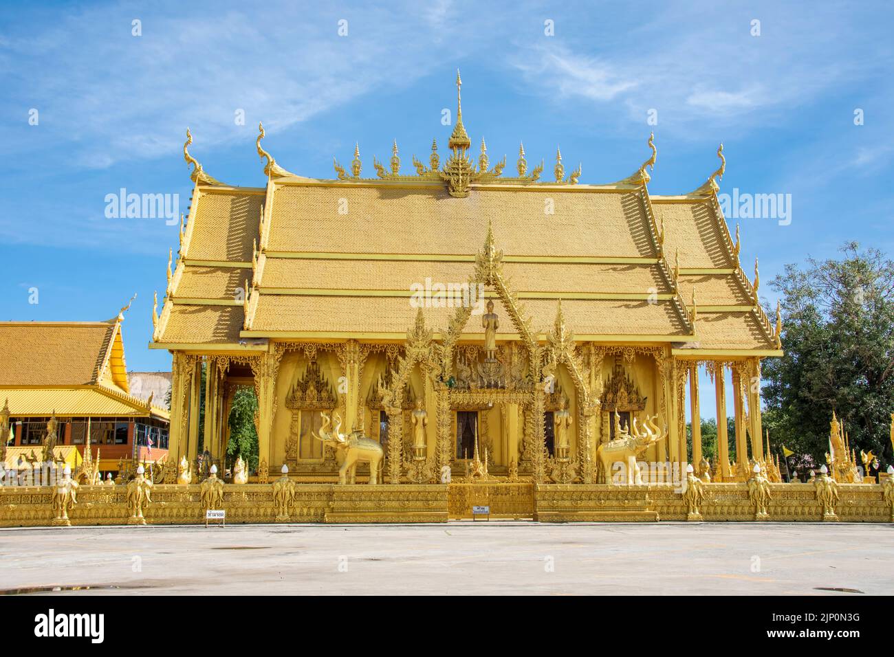 The view of Wat Pak Nam Jolo in Chachoengsao Thailand, the only and ...
