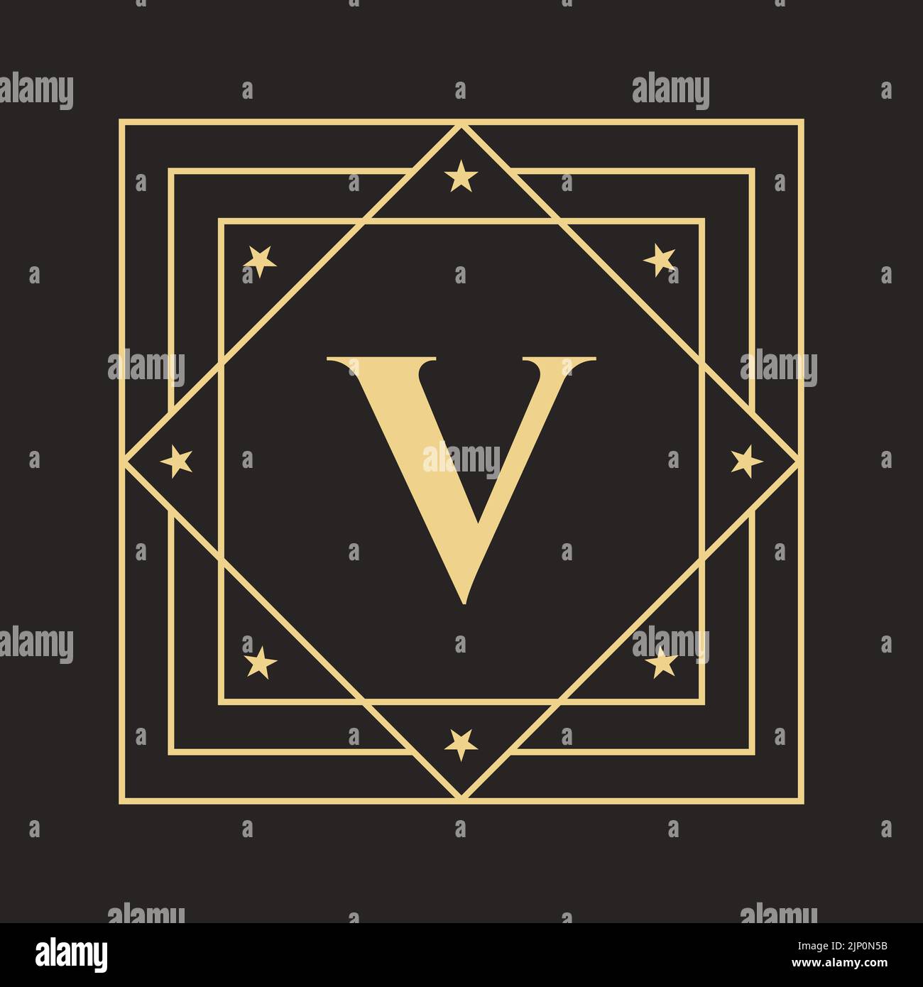 Creative Letter V Logo with Elegant and Stylish Luxury Concept. Initial ...