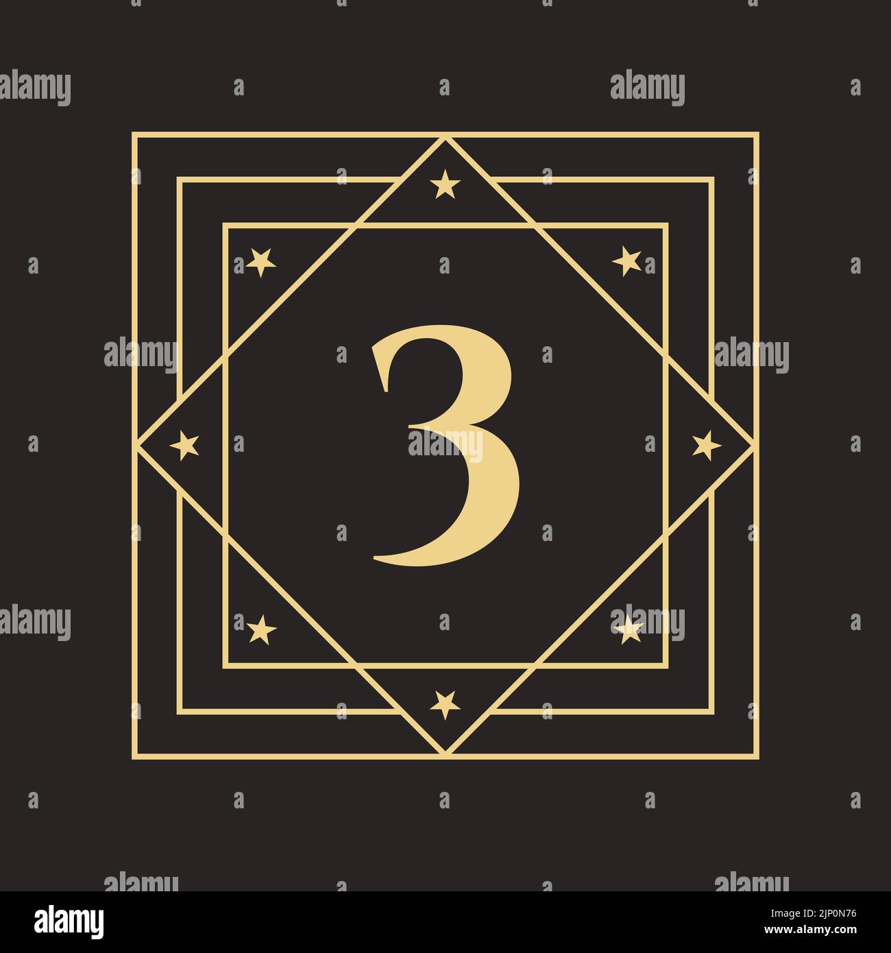 Creative Letter 3 Logo with Elegant and Stylish Luxury Concept. Initial ...