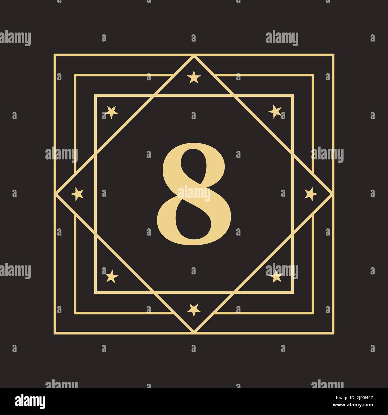 Creative Letter 8 Logo with Elegant and Stylish Luxury Concept. Initial ...