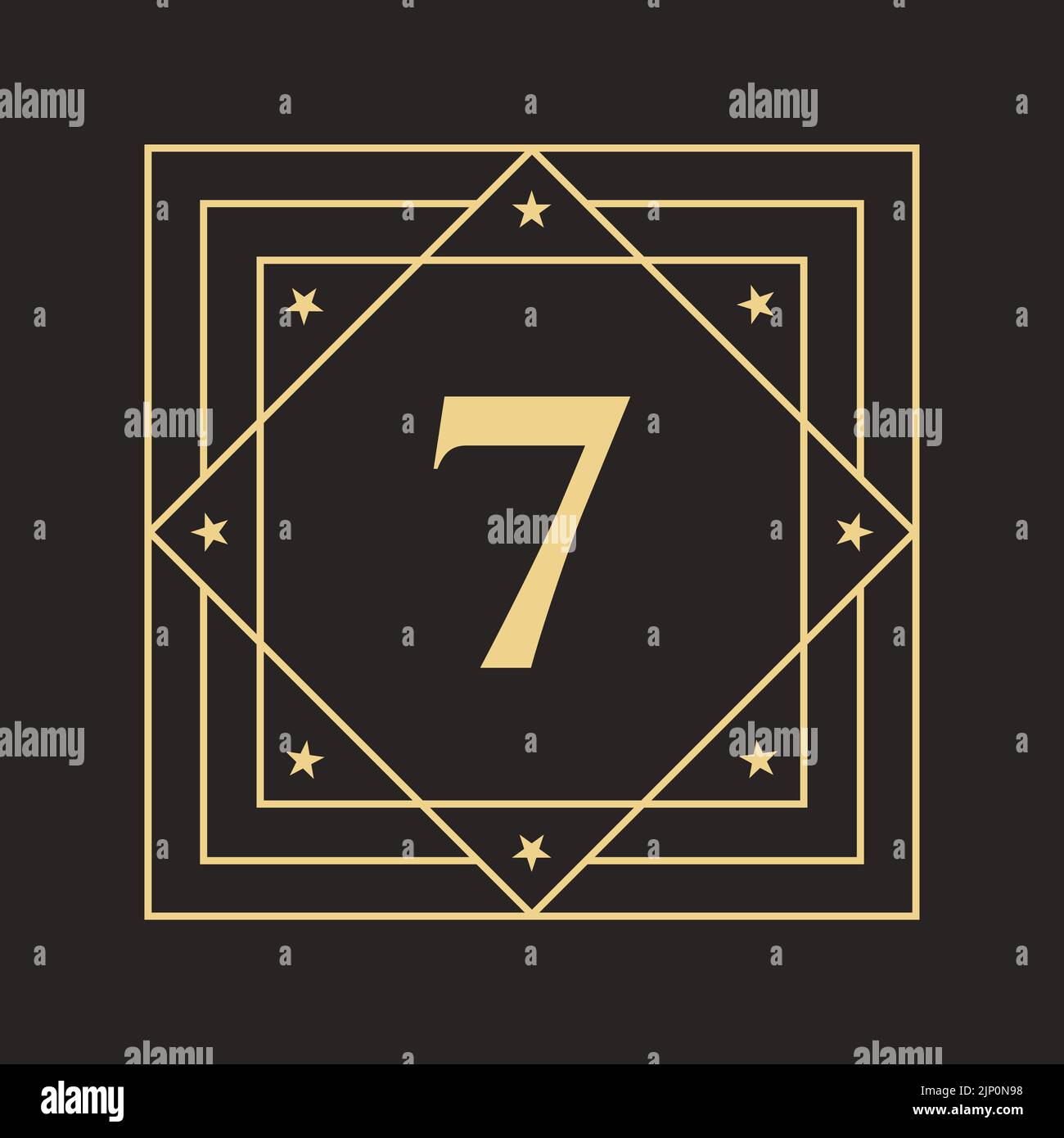 Creative Letter 7 Logo with Elegant and Stylish Luxury Concept. Initial ...