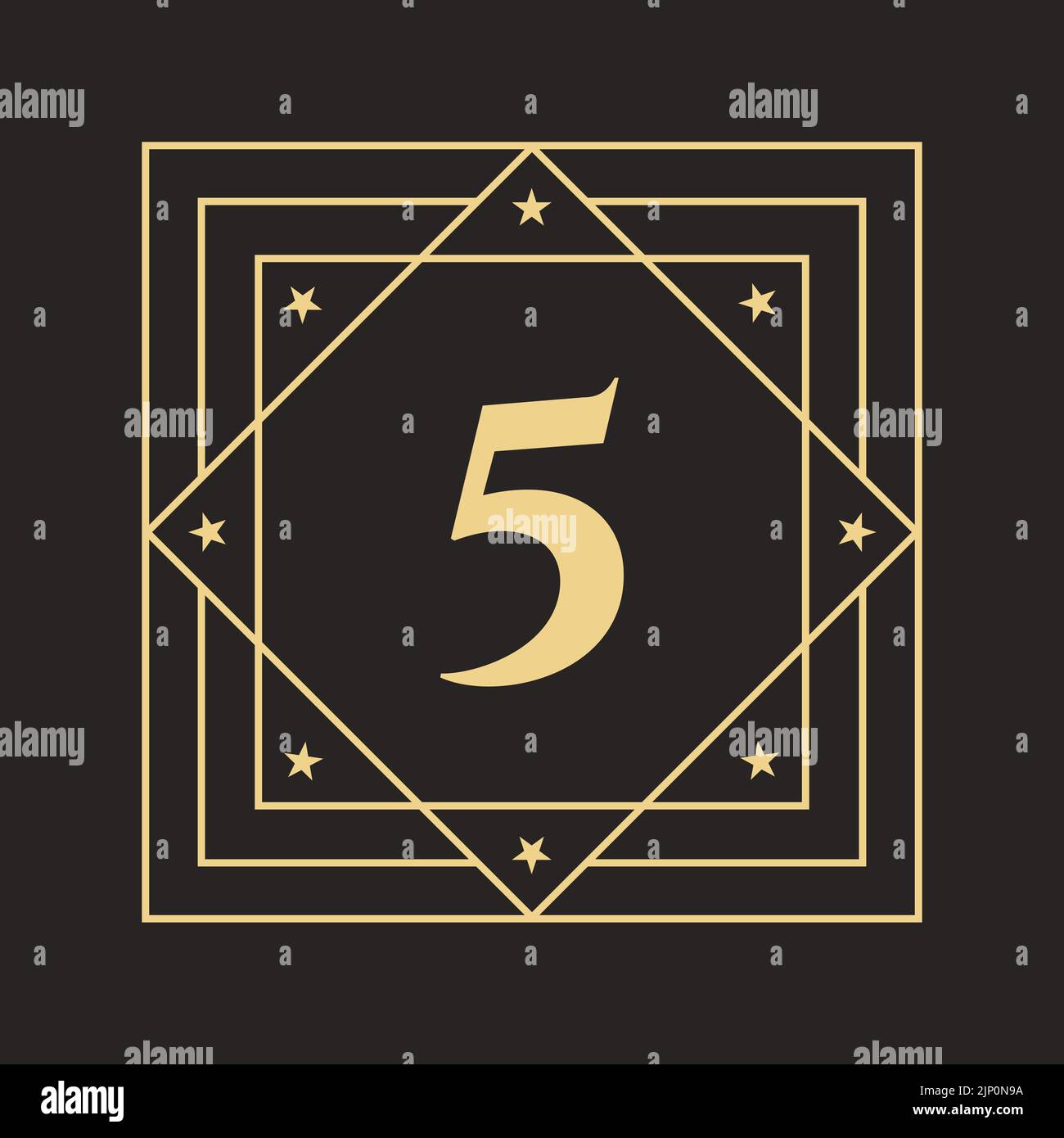 Creative Letter 5 Logo with Elegant and Stylish Luxury Concept. Initial ...