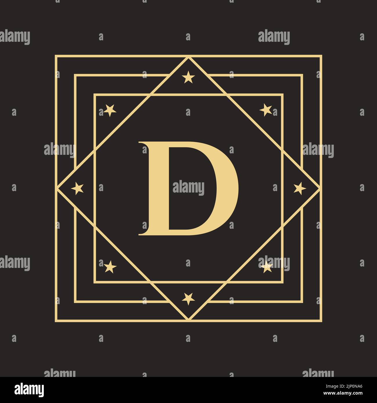 Creative Letter D Logo with Elegant and Stylish Luxury Concept. Initial ...