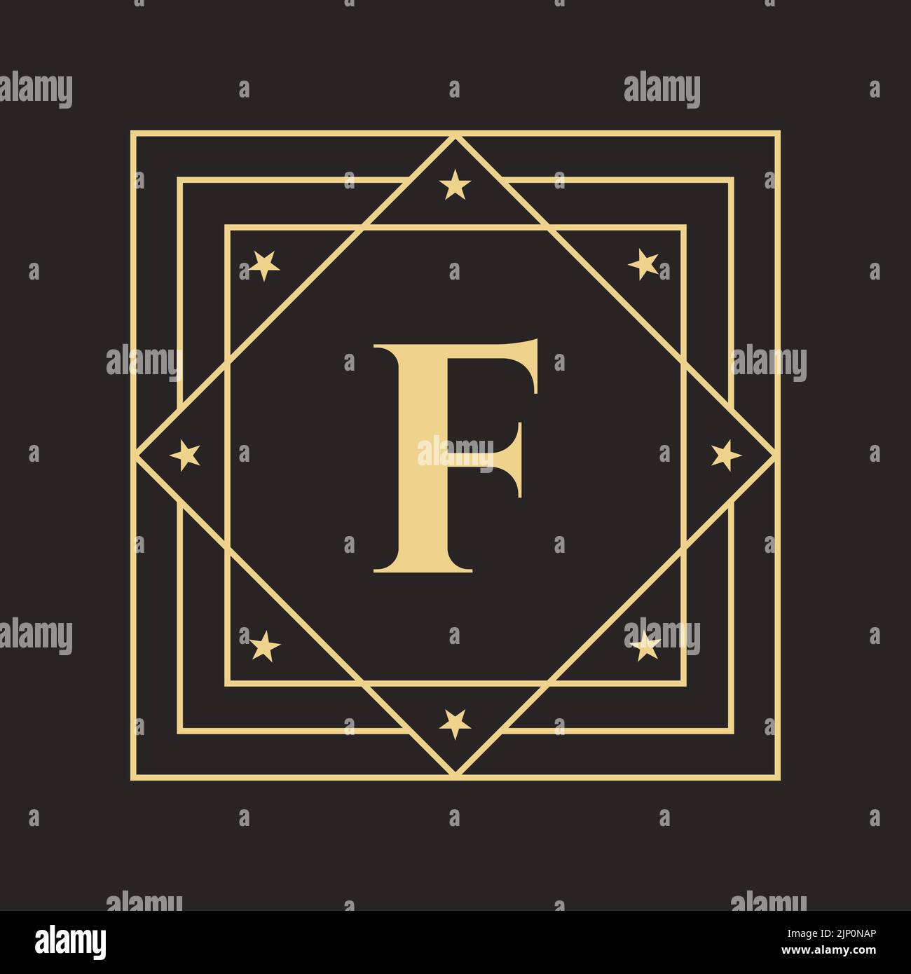 Creative Letter F Logo with Elegant and Stylish Luxury Concept. Initial ...