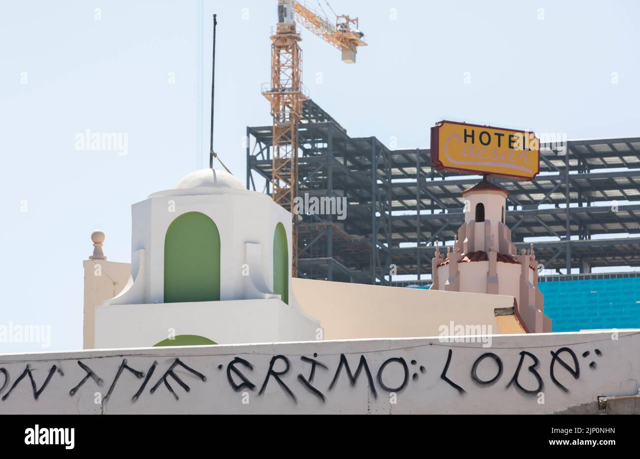 Tijuana, Baja California, Mexico - September 11, 2021: Gang graffiti ...