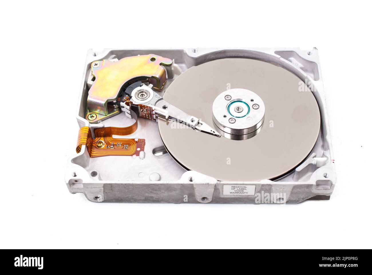 real open hard drive isolated on white background Stock Photo - Alamy