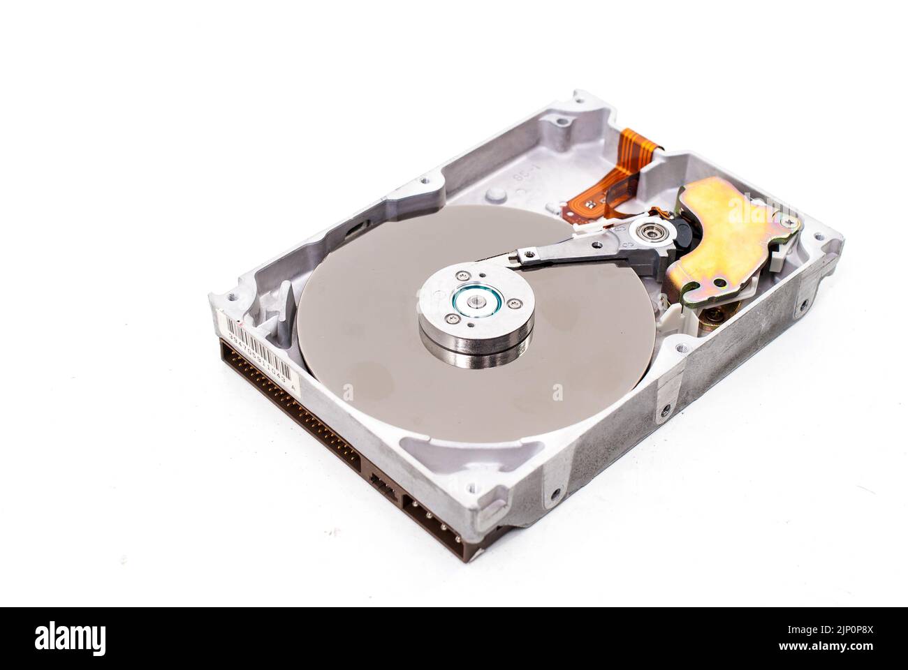real open hard drive isolated on white background Stock Photo - Alamy