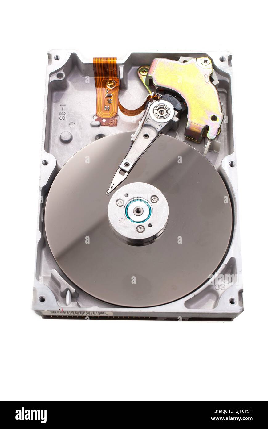 real open hard drive isolated on white background Stock Photo - Alamy