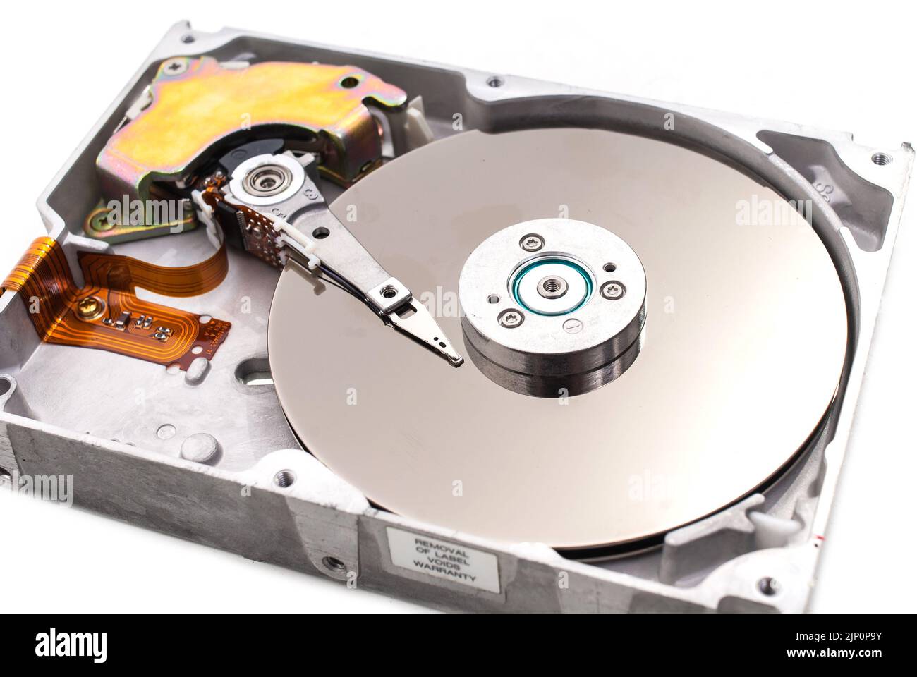 real open hard drive isolated on white background Stock Photo - Alamy
