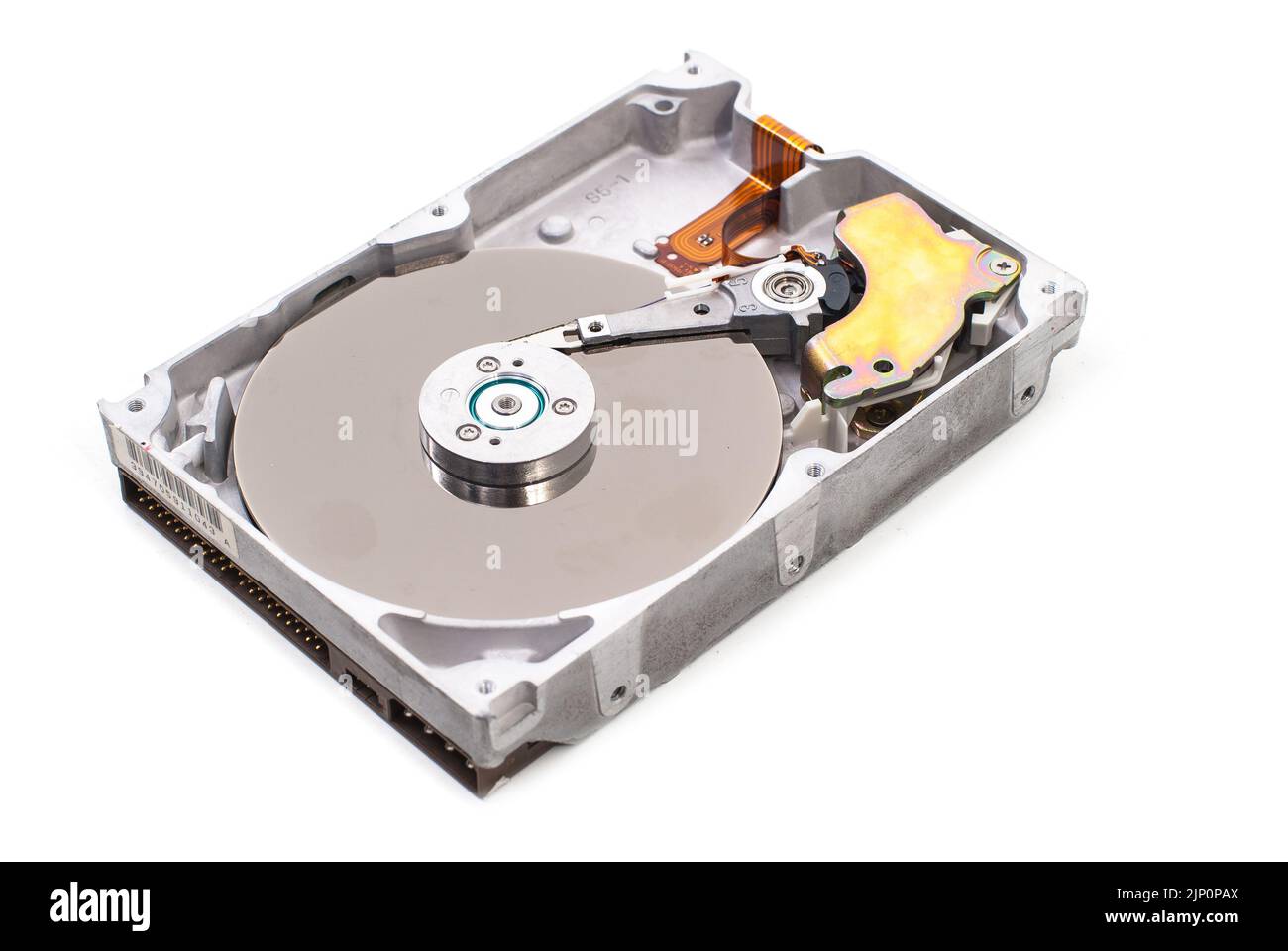 real open hard drive isolated on white background Stock Photo - Alamy