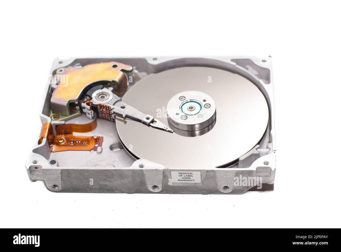 real open hard drive isolated on white background Stock Photo - Alamy