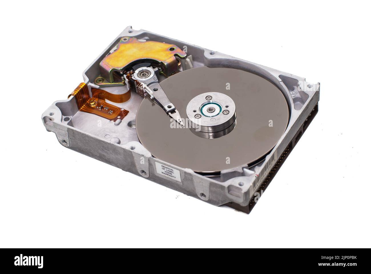 real open hard drive isolated on white background Stock Photo - Alamy