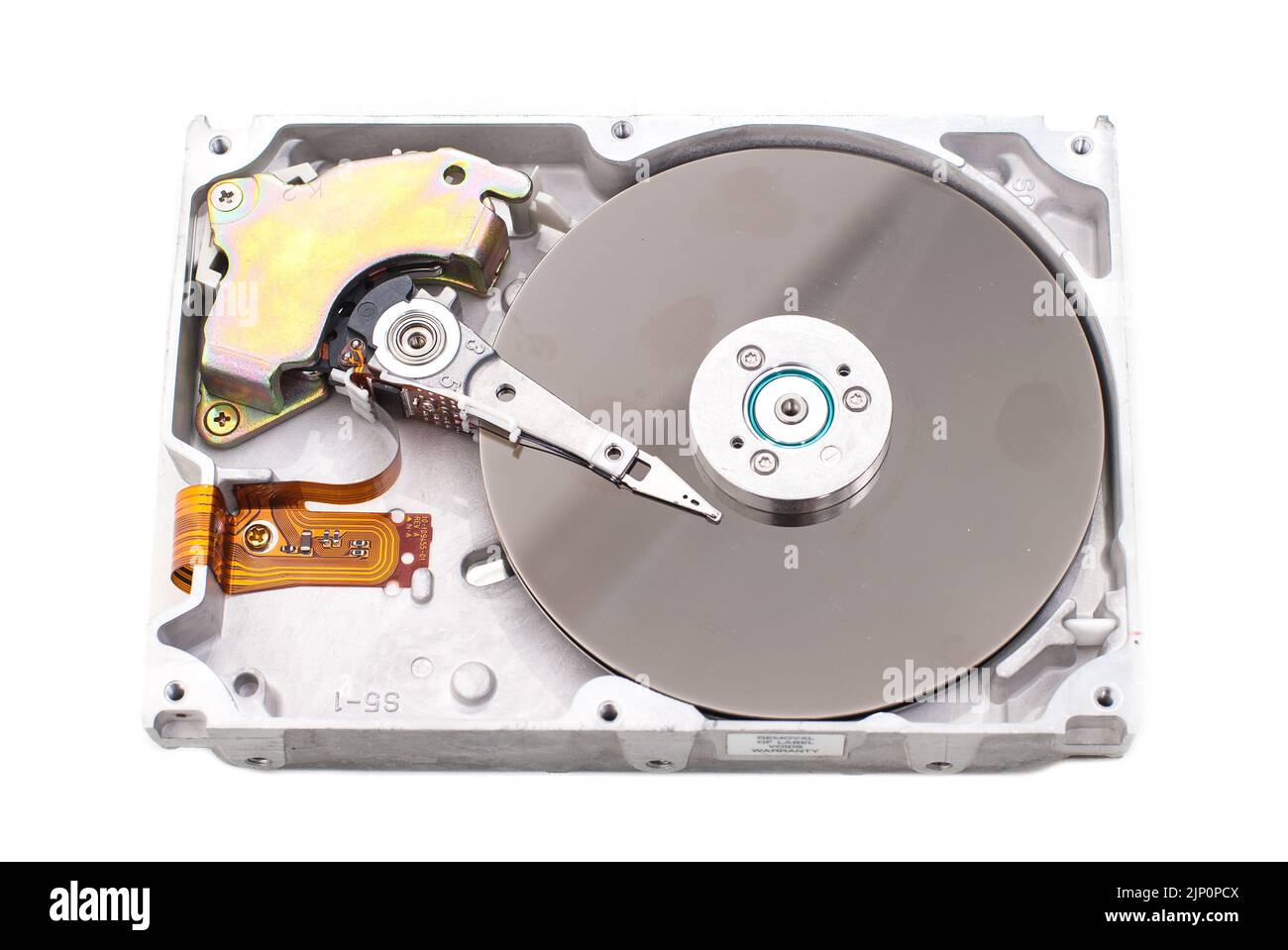 real open hard drive isolated on white background Stock Photo - Alamy