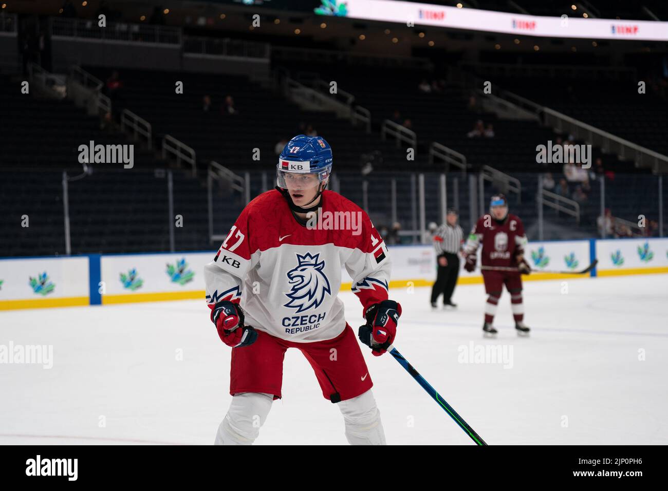 Edmonton, Alberta, Canada. 14th Aug, 2022. PETR HAUSER (17) of Czechia ...