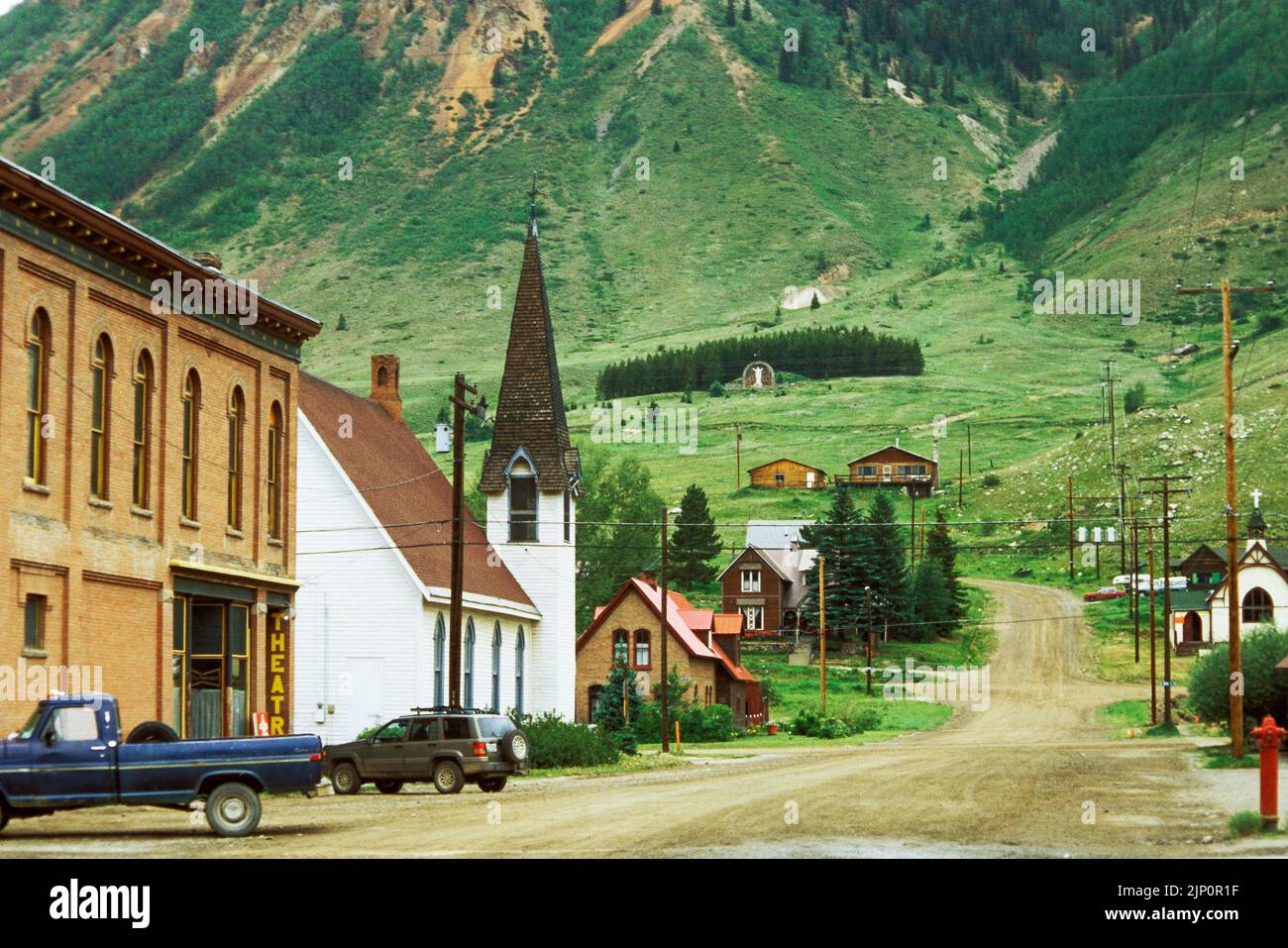 Historic Rocky Mountains mining town of Silverton, Colorado, USA Stock ...