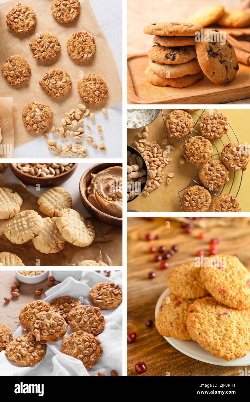 Collage with different sweet cookies Stock Photo - Alamy