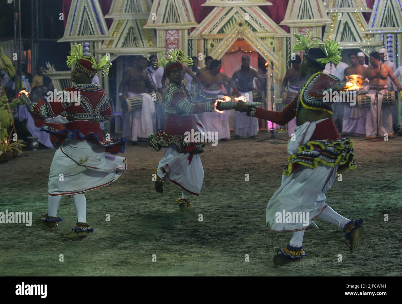 Colombo, Sri Lanka. 14th Aug, 2022. Sri Lankan traditional dancers ...