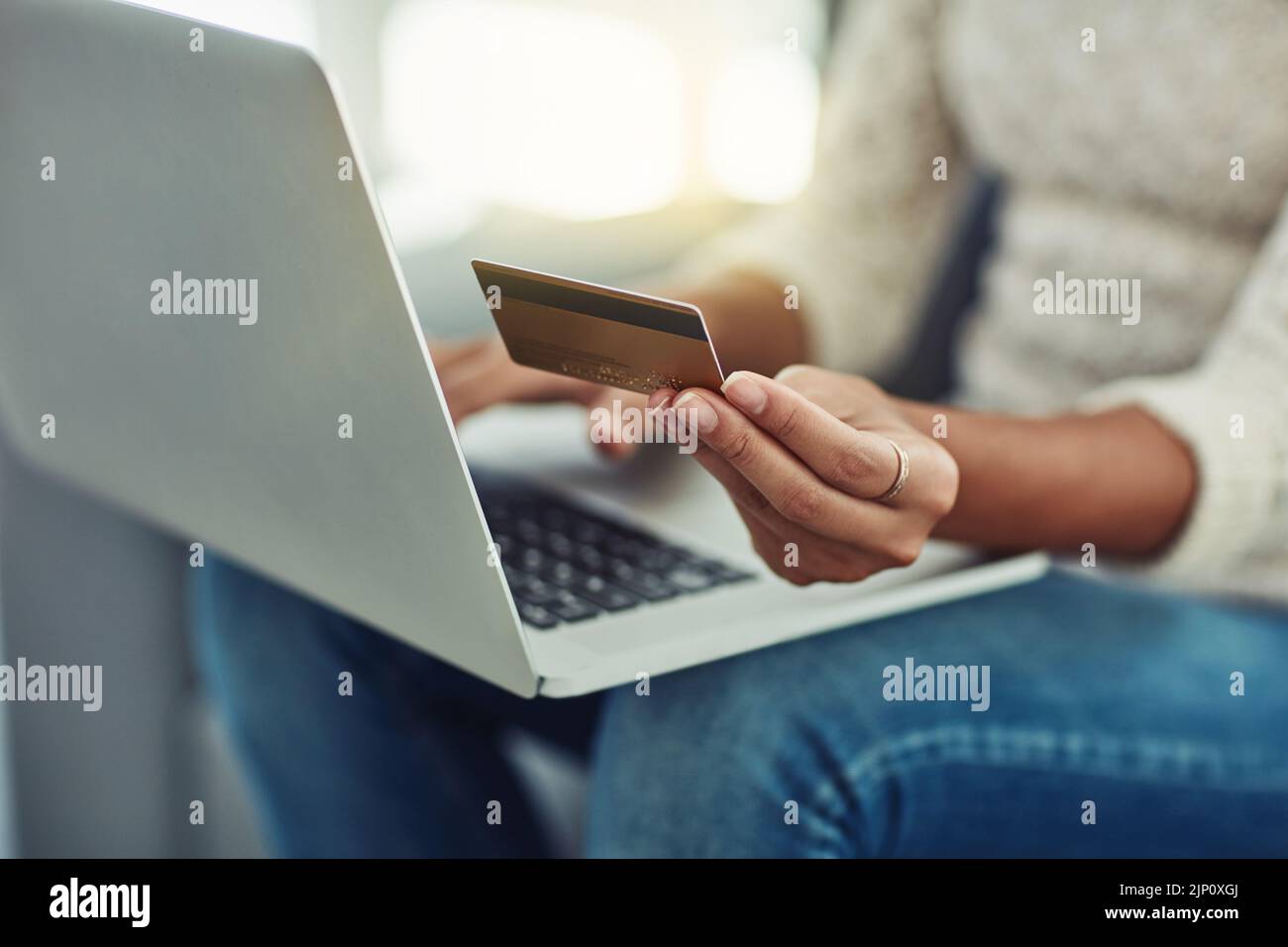 The most comfortable place to make payments. an unrecognizable woman ...