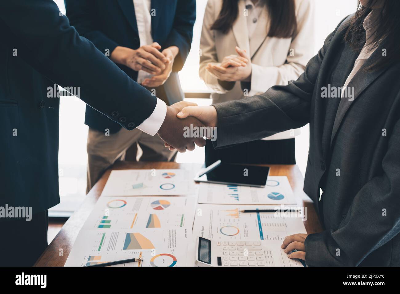 Business partnership meeting concept. Image businessmans handshake ...