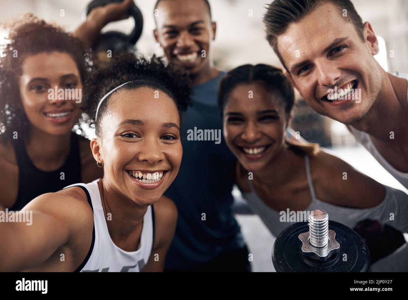 Our favourite hangout spot is the gym. a group of young people taking a ...