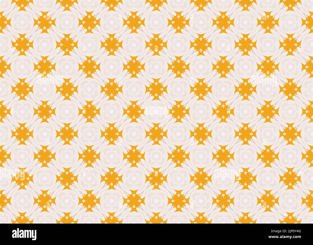 Seamless repeat pattern of shapes in orange and white Stock Photo - Alamy