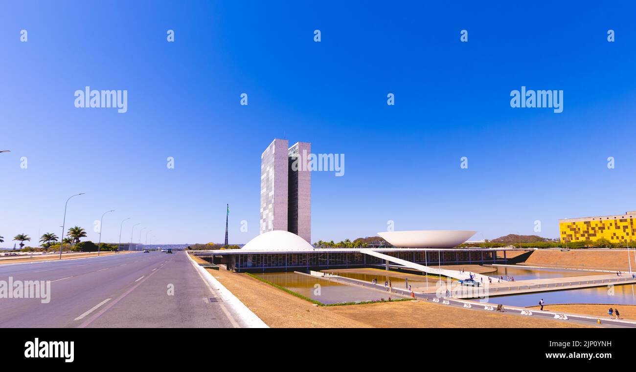 The National Congress of Brazil. Building designed by Oscar niemeyer ...