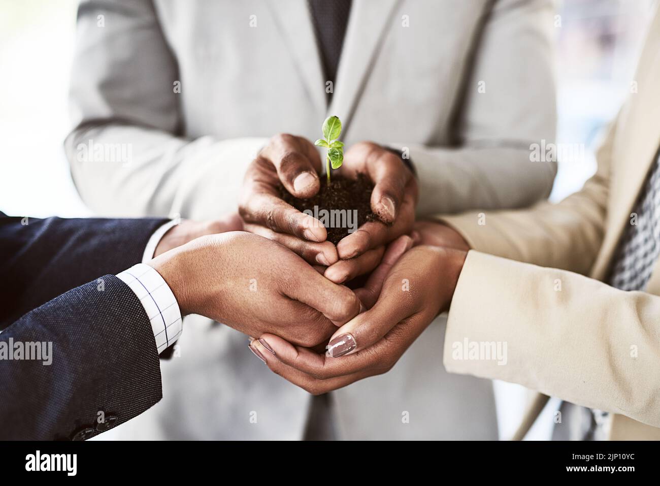 Work together, thrive together. Closeup shot of a group of ...