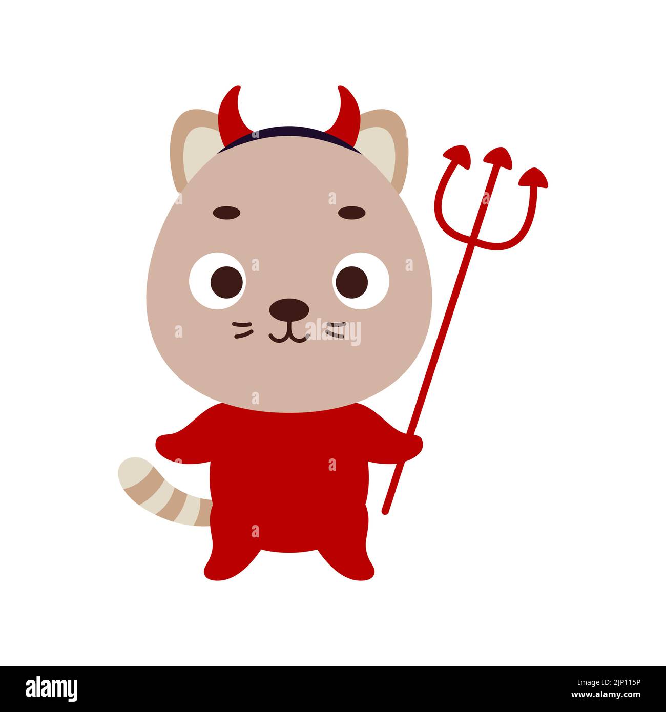 Domestic cat as devil Stock Vector Images - Alamy