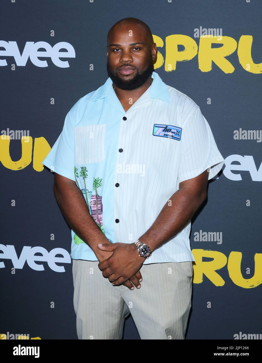 James Earl arrives at The Red Carpet Premiere of Amazon SPRUNG held at ...