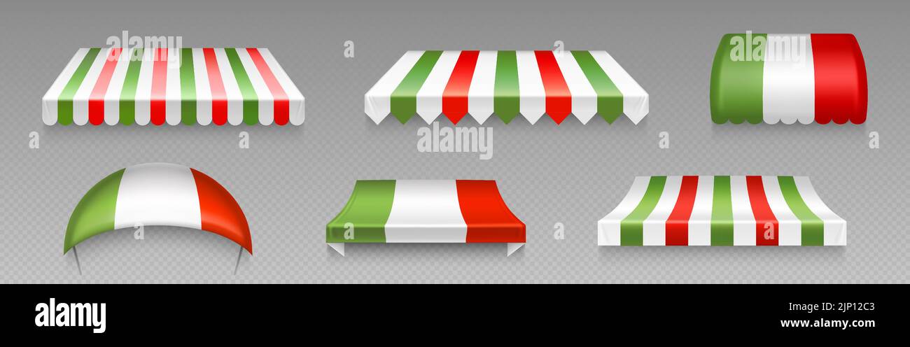 Awnings, italian shop tents, canopy, street market overhangs, sun shade ...