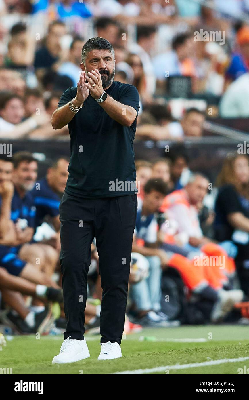 Valencia CF head coach Gennaro Gattuso Stock Photo - Alamy