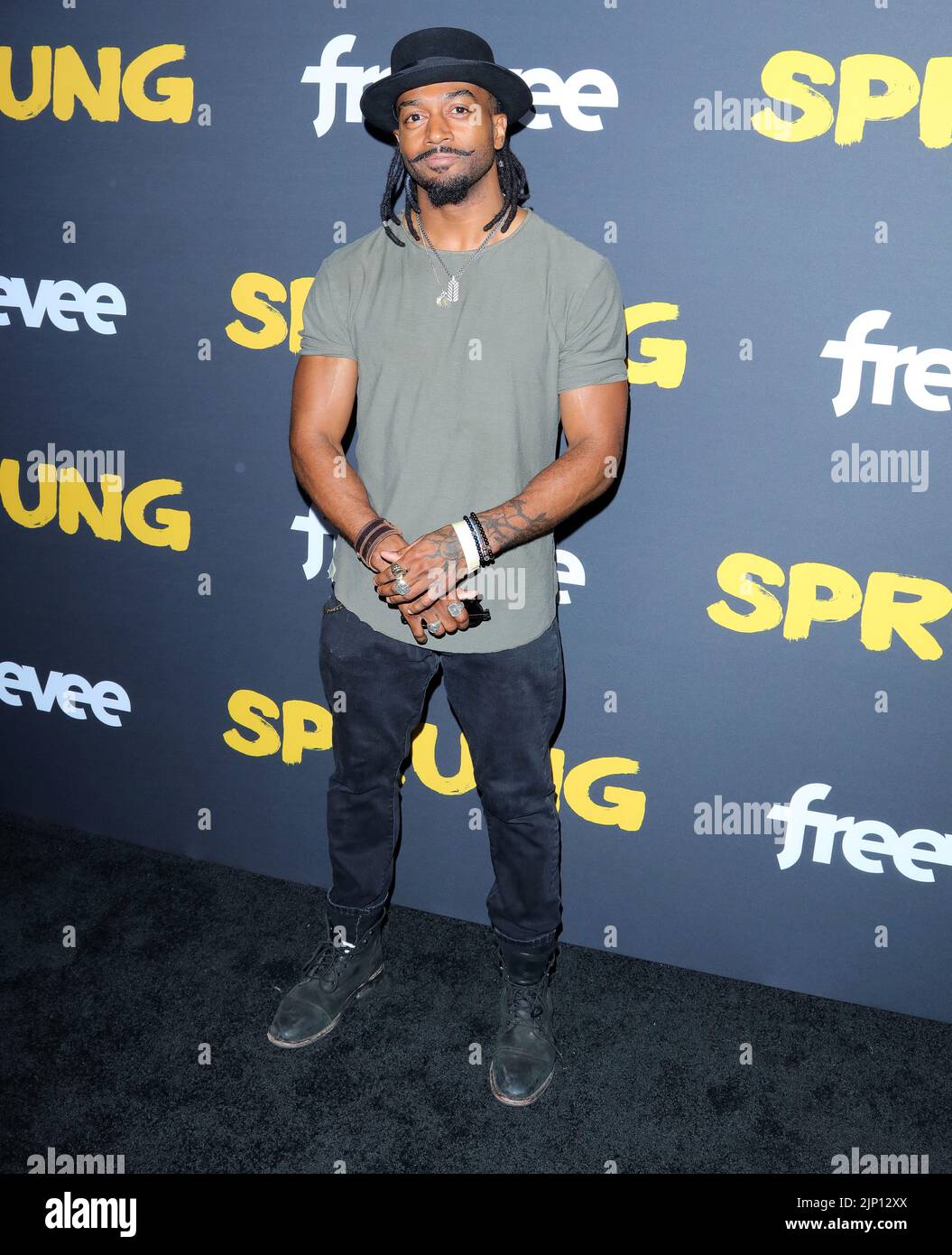 Marlon Webb arrives at The Red Carpet Premiere of Amazon SPRUNG held at ...