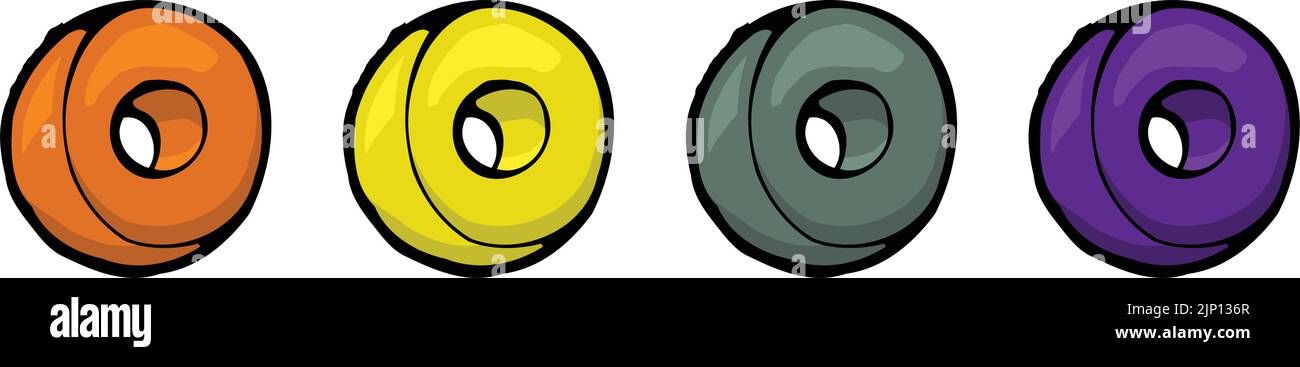 cartoon hard candy round discs Stock Vector Image & Art - Alamy