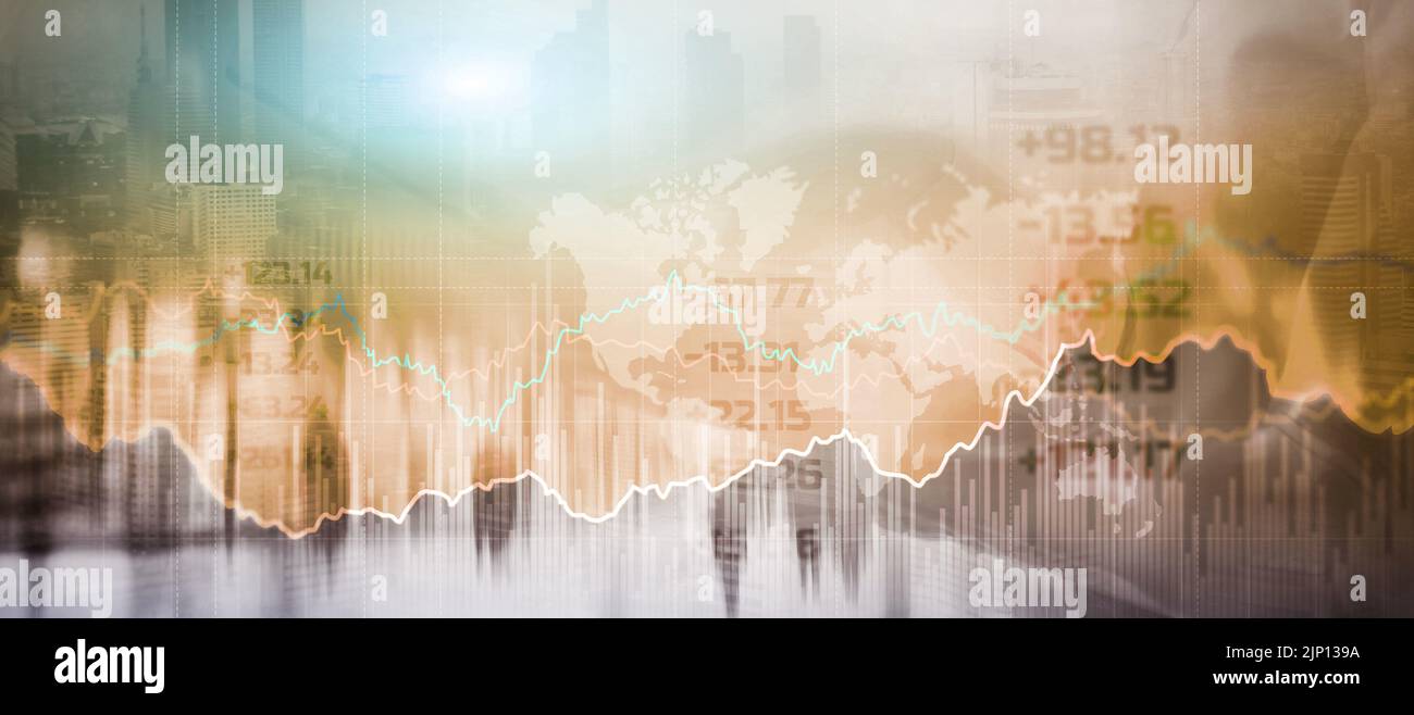 Financial graphs and diagrams. Business, economics and investment ...