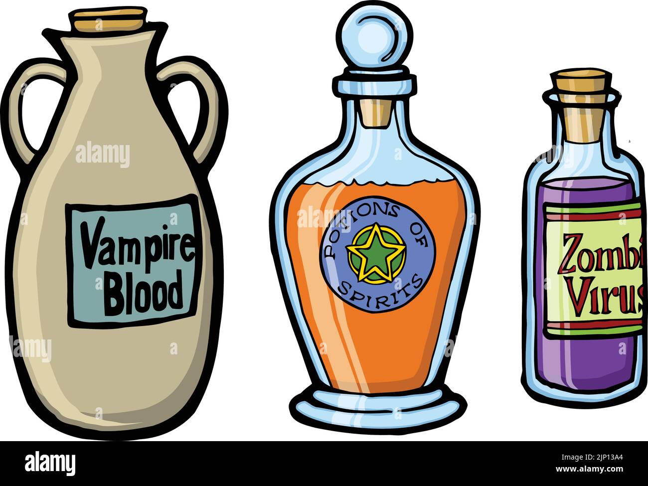 set of glass halloween magic potions Stock Vector Image & Art - Alamy