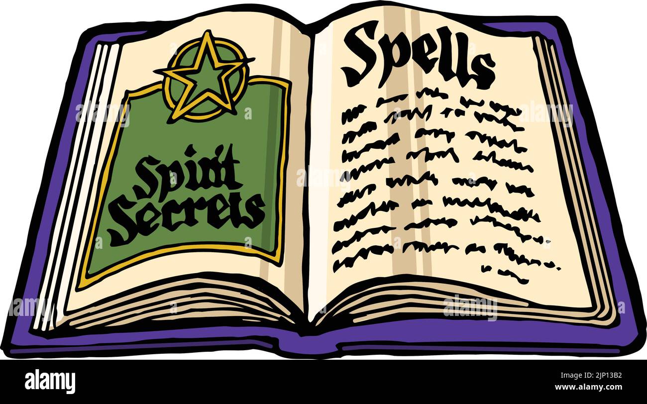 Magic spells, book Stock Vector Images - Alamy
