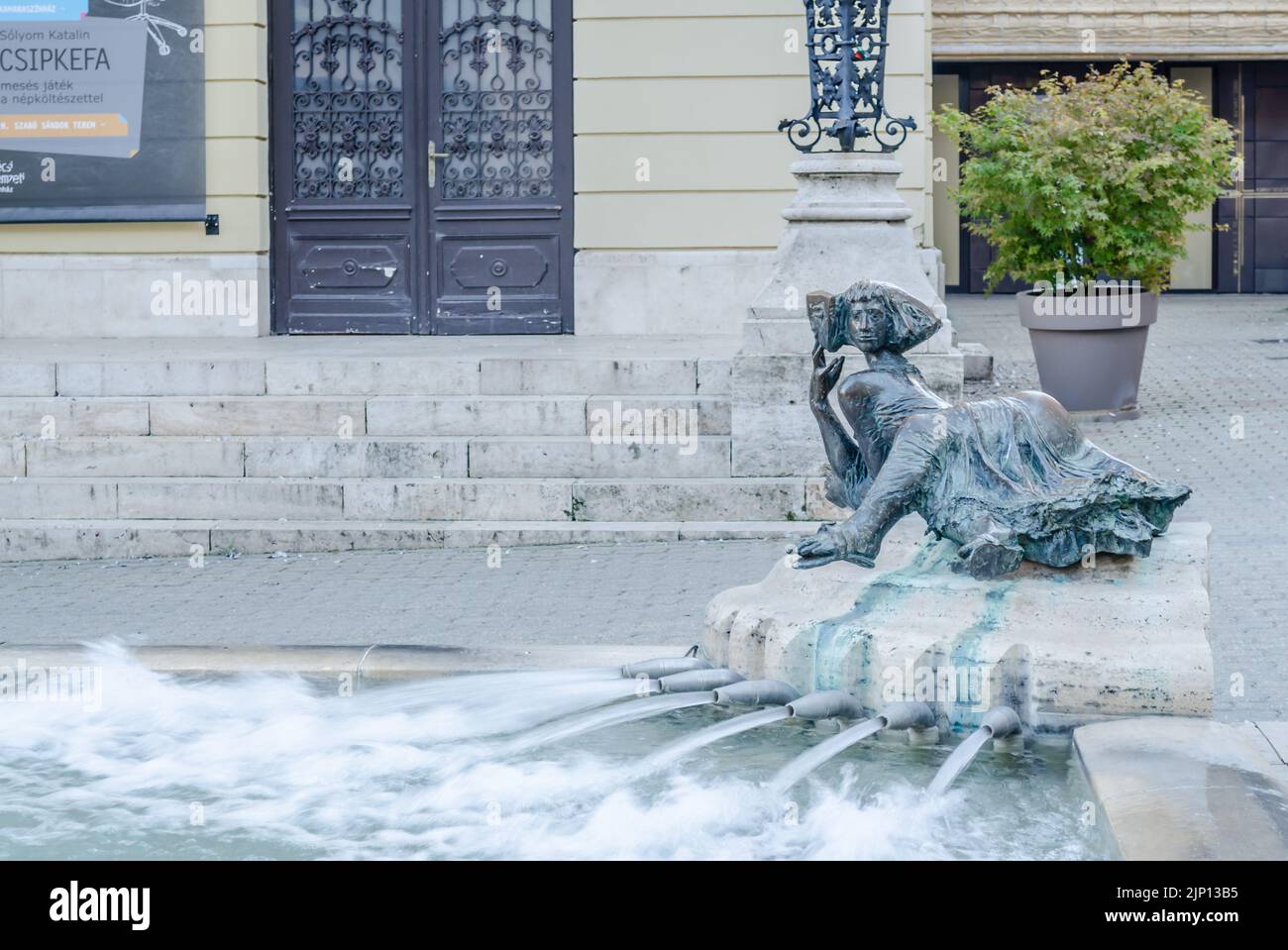 Pecs, Hungary - October 06, 2018: The fountain in the city Pecs ...