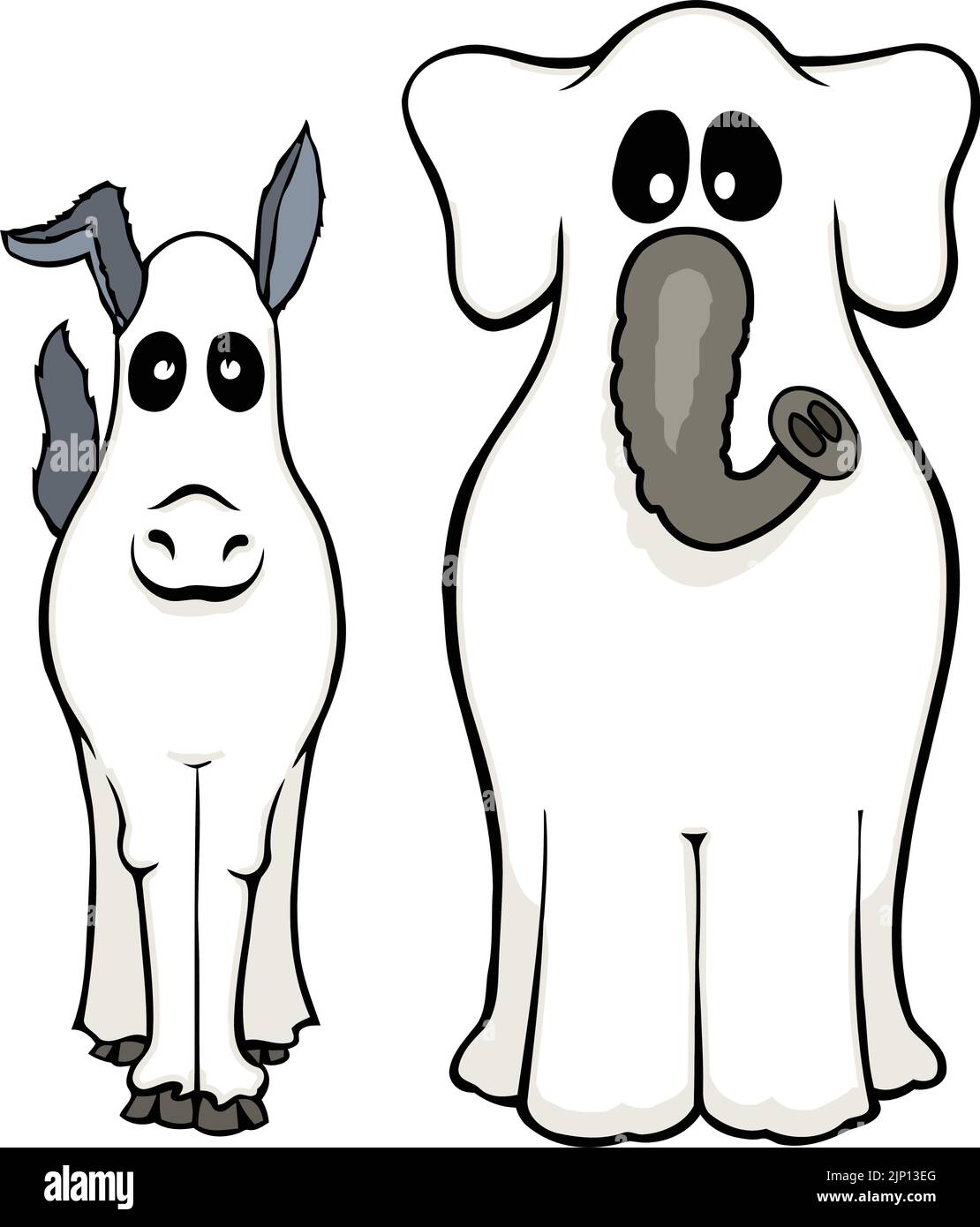 Donkey elephant cartoon hi-res stock photography and images - Alamy