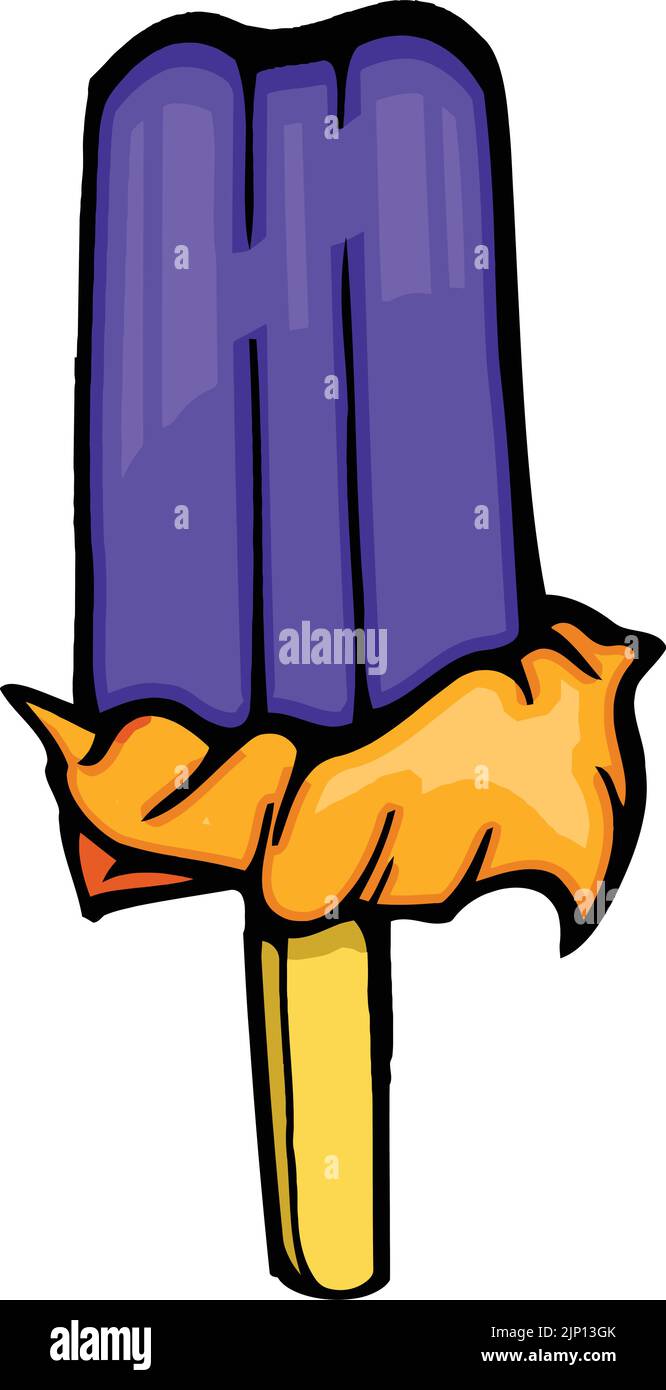 Orange And Purple Popsicle Stock Vector Image And Art Alamy