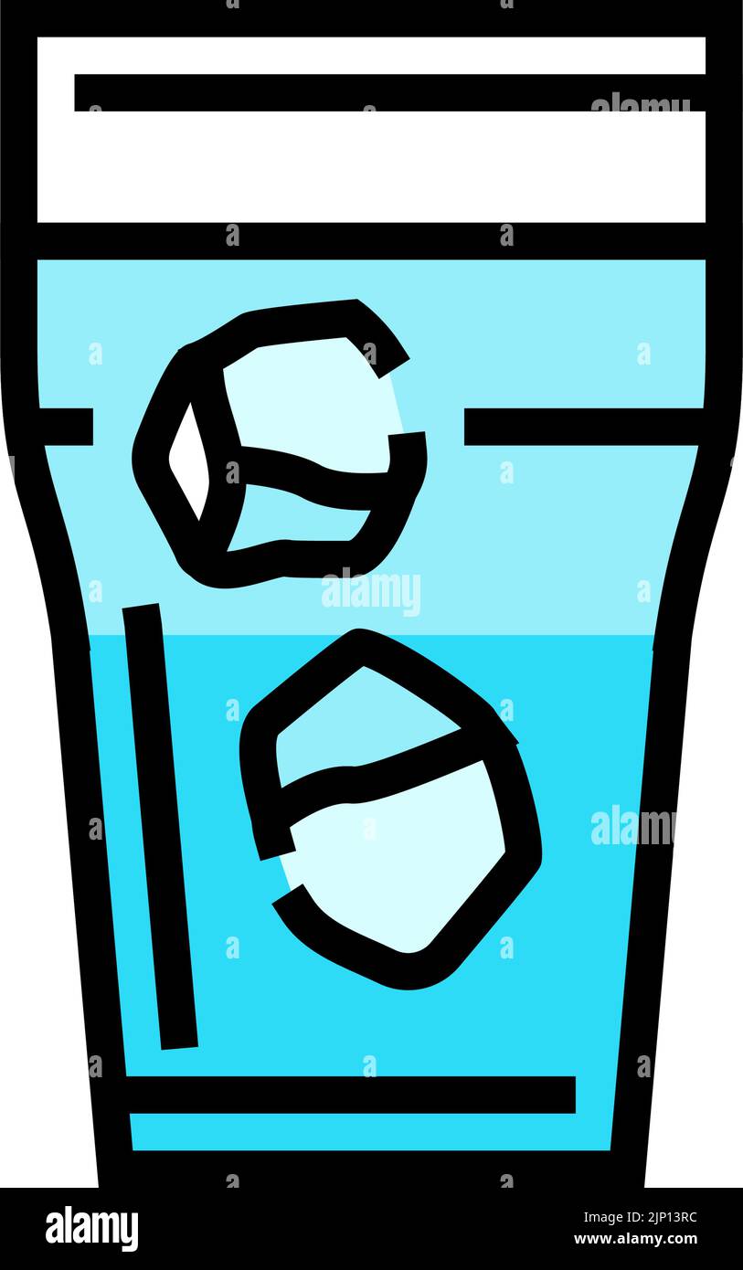 ice beverage drink color icon vector illustration Stock Vector Image ...