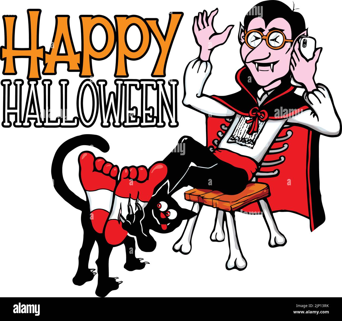 Funny cartoon happy smart Stock Vector Images - Alamy