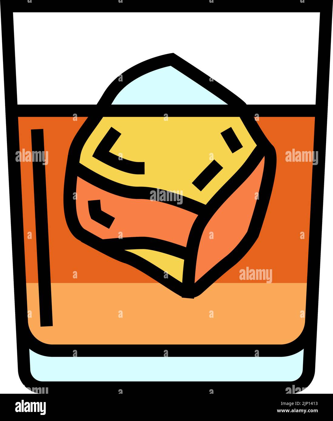 whiskey beverage drink color icon vector illustration Stock Vector ...