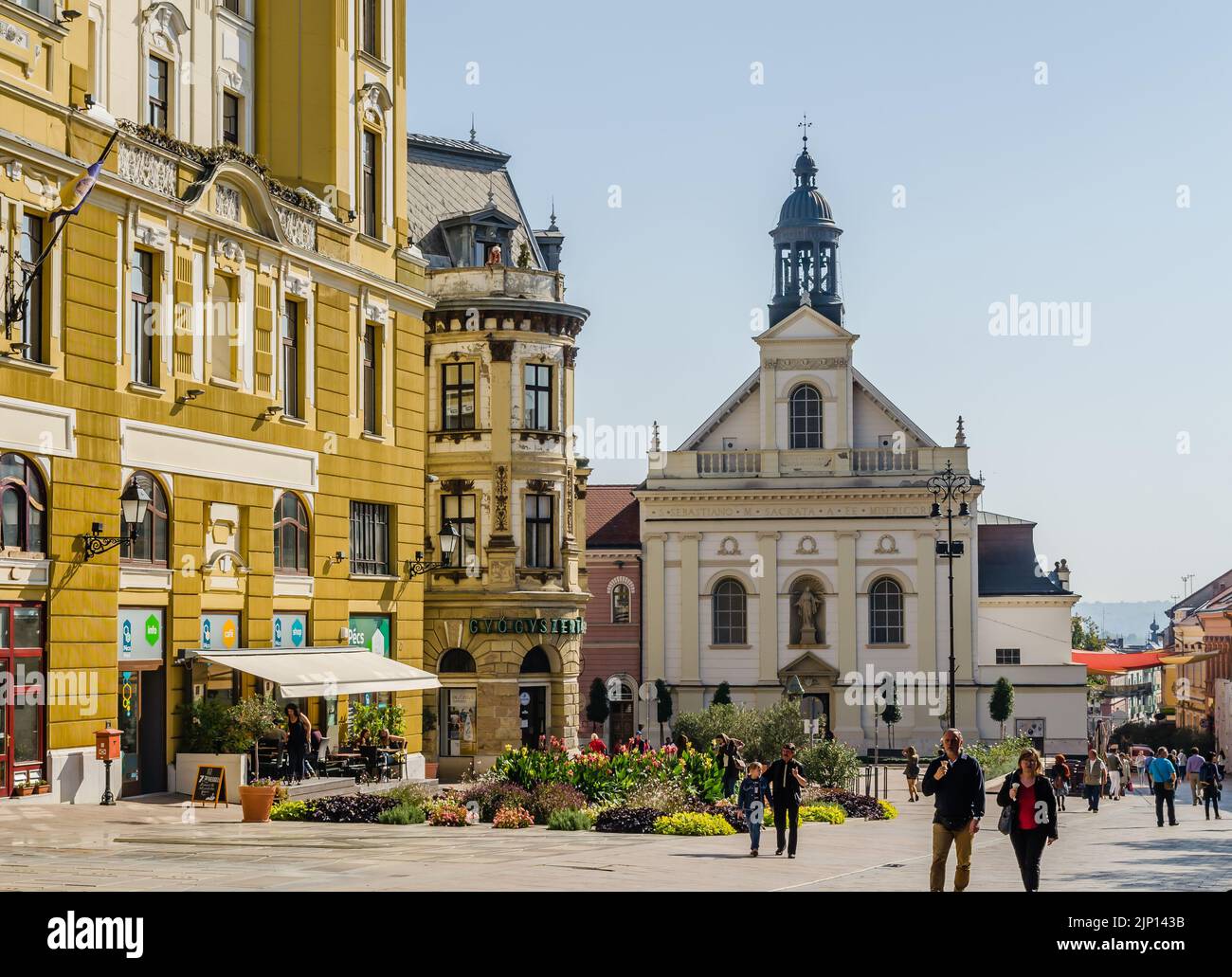 Pecs, Hungary - October 06, 2018: Saint Sebastian`s Church on Szechenyi ...